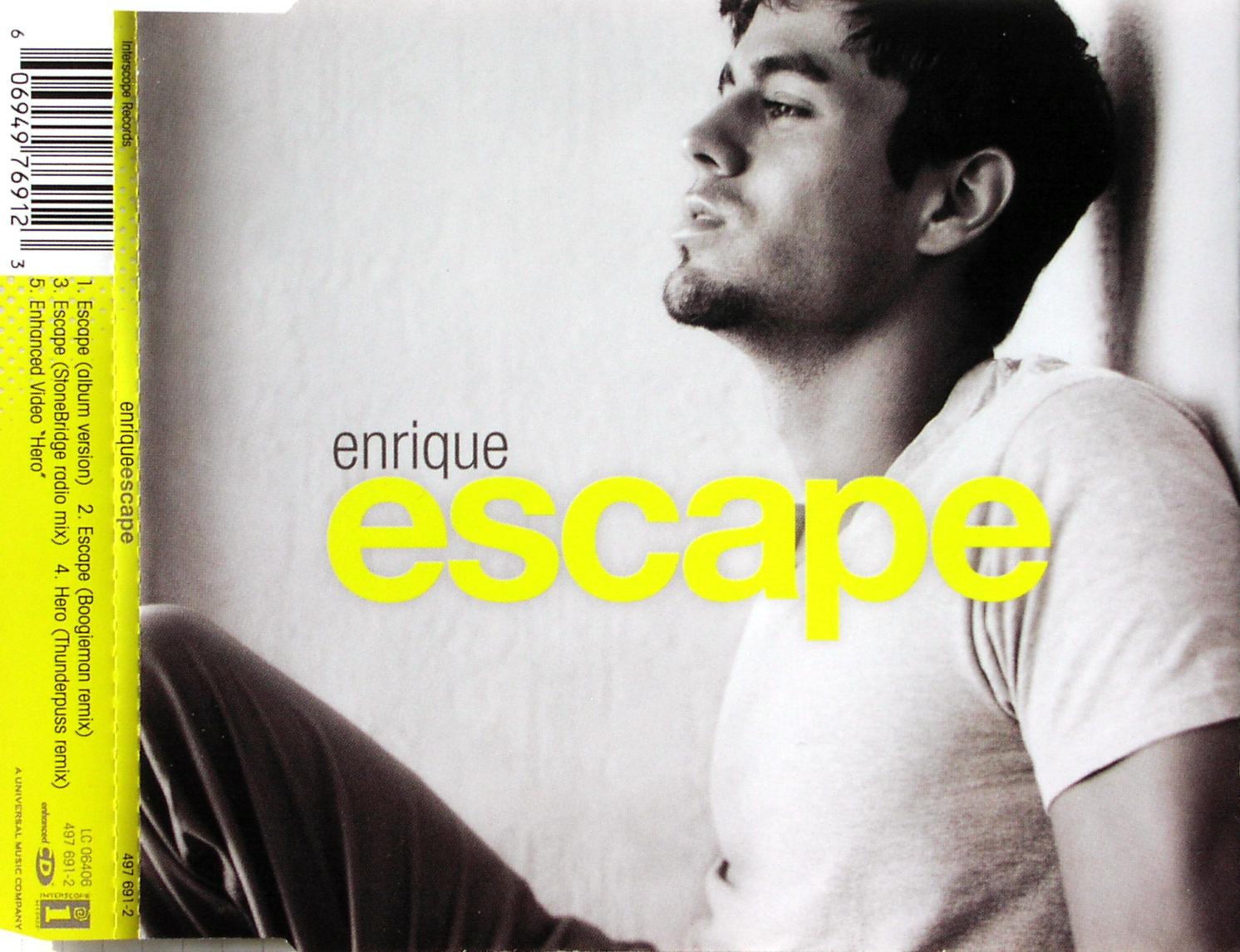 Enrique Iglesias Escape (Vinyl Records, LP, CD) on CDandLP